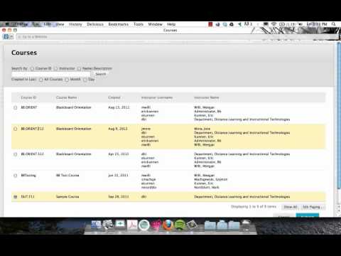 Blackboard Course Copy