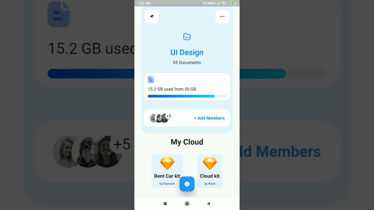 Cloud Storage app UI || Flutter