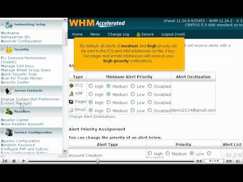 How to specify which alerts you want to receive in WHM - WHM Setup Tutorials