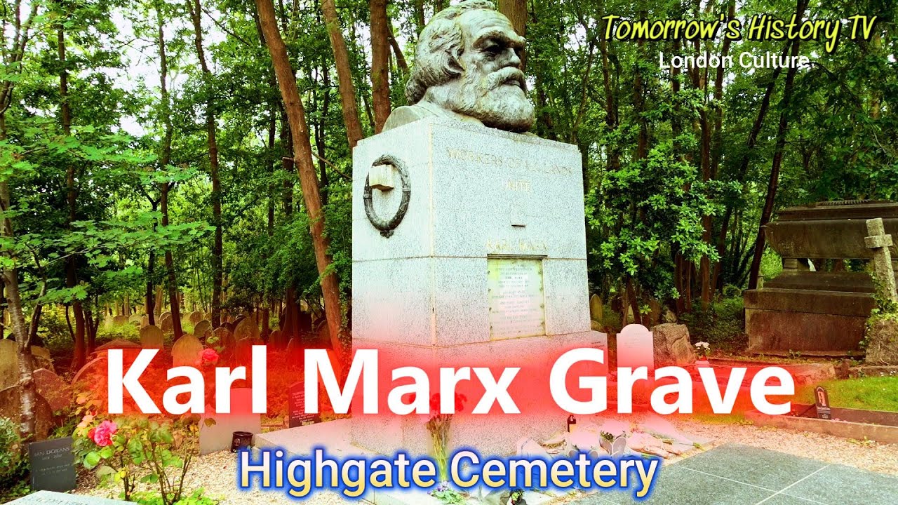 Karl Marx Grave in Highgate Cemetery, London