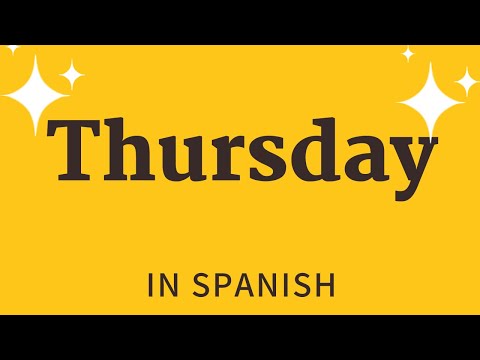 Daily Spanish WORD | How do you say (“Thursday”) in Spanish ✨️
