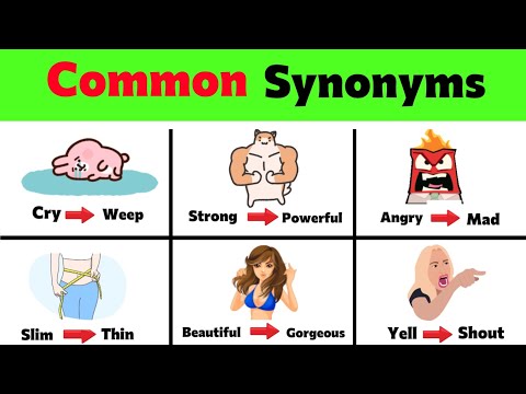 Synonyms words | Common Synonyms in English with Pictures | Similar words | English Vocabulary -