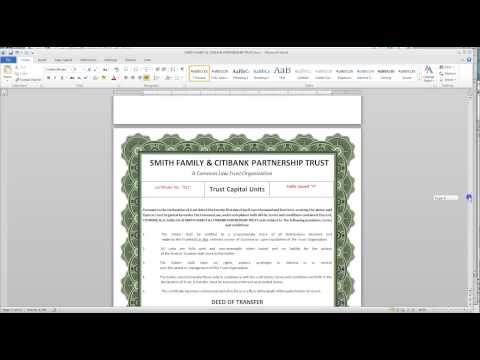 Set Off with Trust Certificate Units