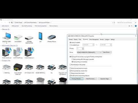 How to default Black and White Printing on Konica Minolta Bizhub MFP 2019 Windows 10 & 7