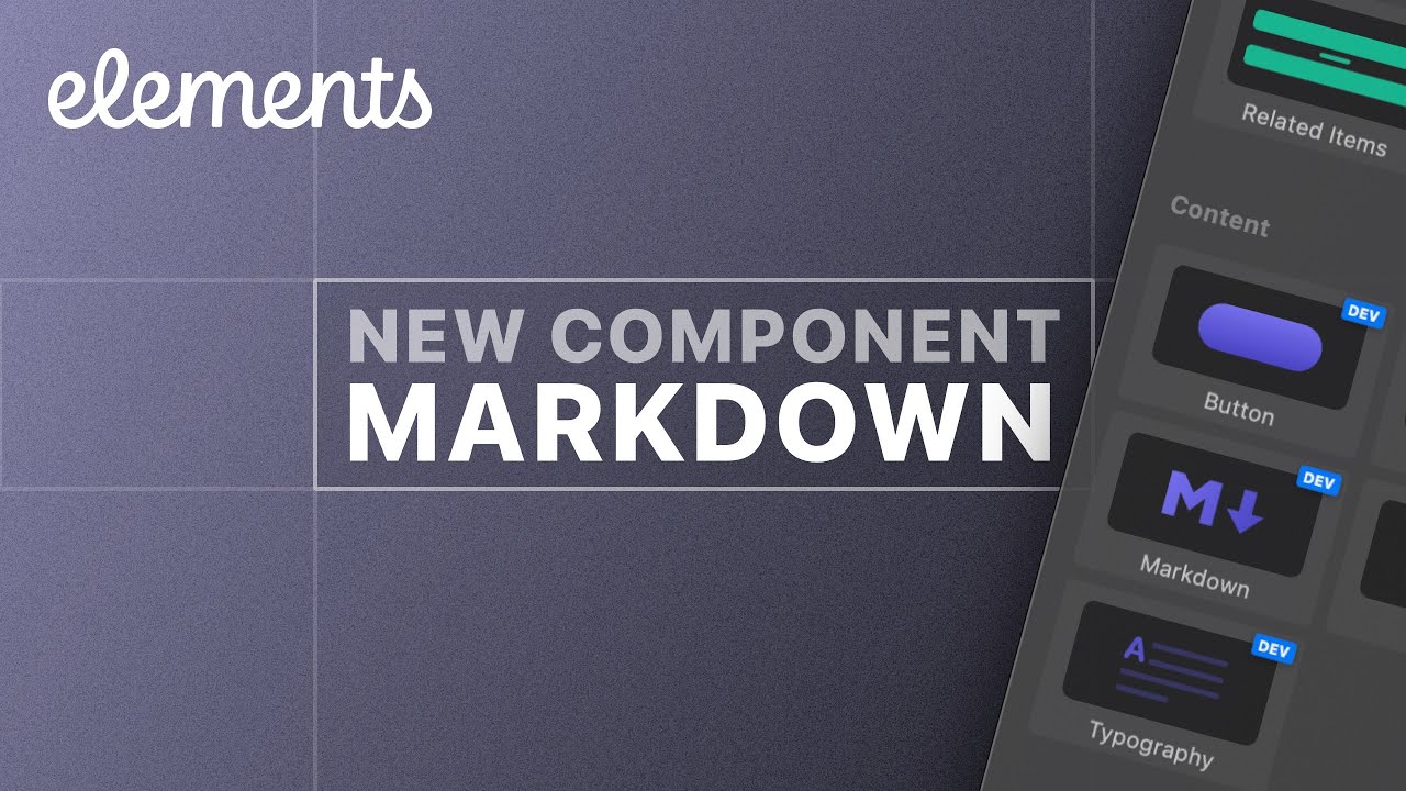 New Markdown Component