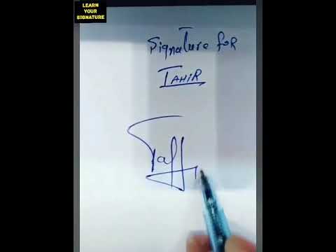 Tahir Name Signature Style || Learn Your Signature