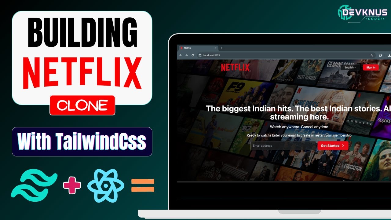 Netflix Clone Using Tailwindcss & React | Tailwindcss Tutorial #15