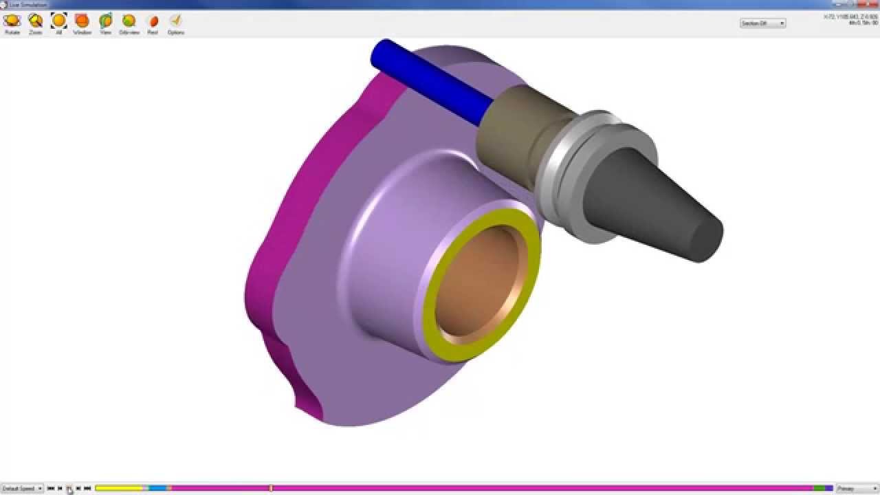 OneCNCXR5 Lathe Machining Simulation