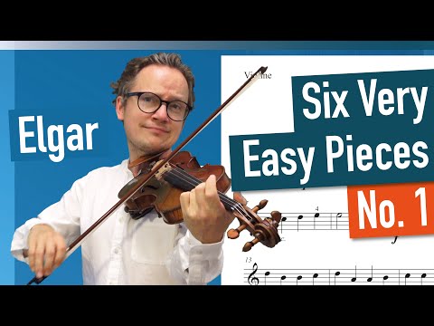Edward Elgar | Six Very Easy Pieces For Violin | No. 1 - Andante | Original-Tempo and SLOW versions