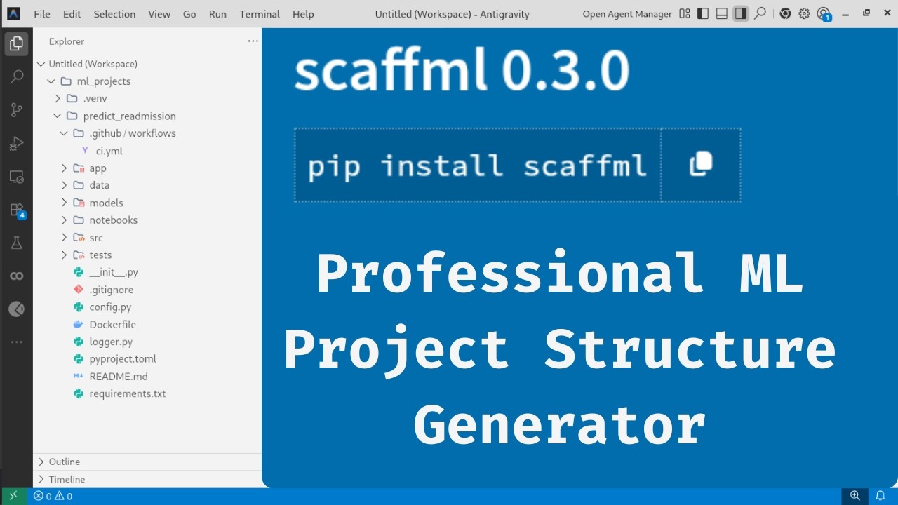 How to Structure Machine Learning Projects using Scaffml Like a Pro