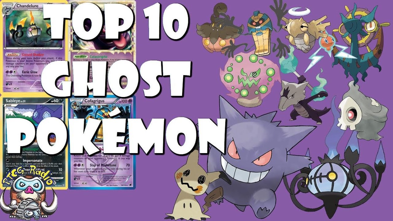 Top 10 Ghost Pokemon! (& their Best TCG Card) (Happy Halloween!!)