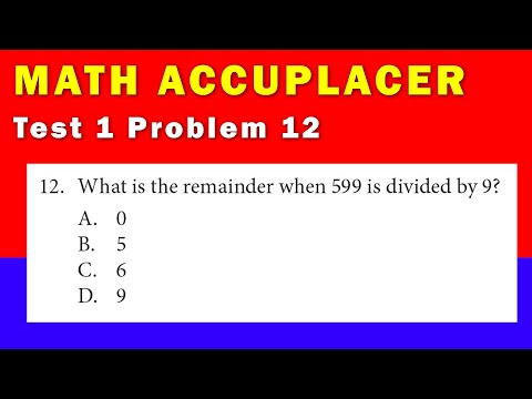 Math Accuplacer - Test 1 Problem 12
