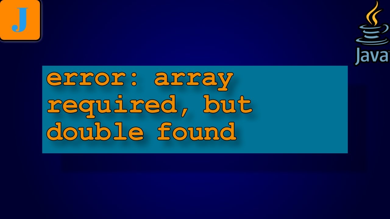 error: array required, but double found