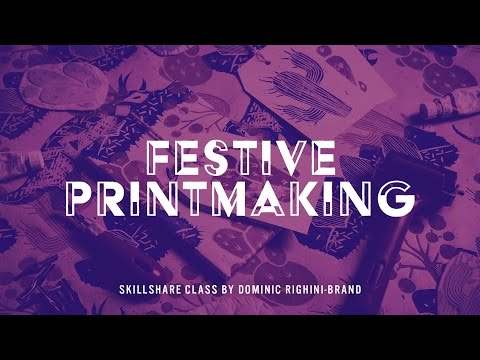 Printmaking at Home: Creating Linocut Wrapping Paper & Gift Tags — Promo