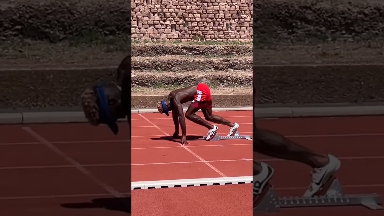 sprint technique of start pushing back the ground