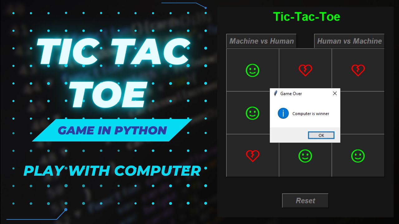 Amazing Tic Tac Toe game in Python | Python projects with source code