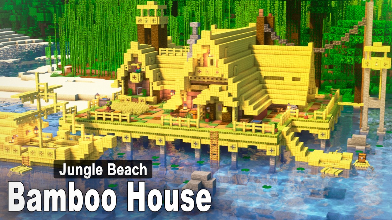 Minecraft: How to build a Bamboo House | Simple Tutorial - Minecraft ...