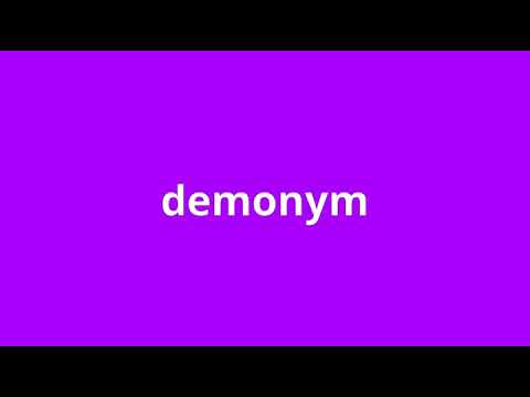 what is the meaning of demonym