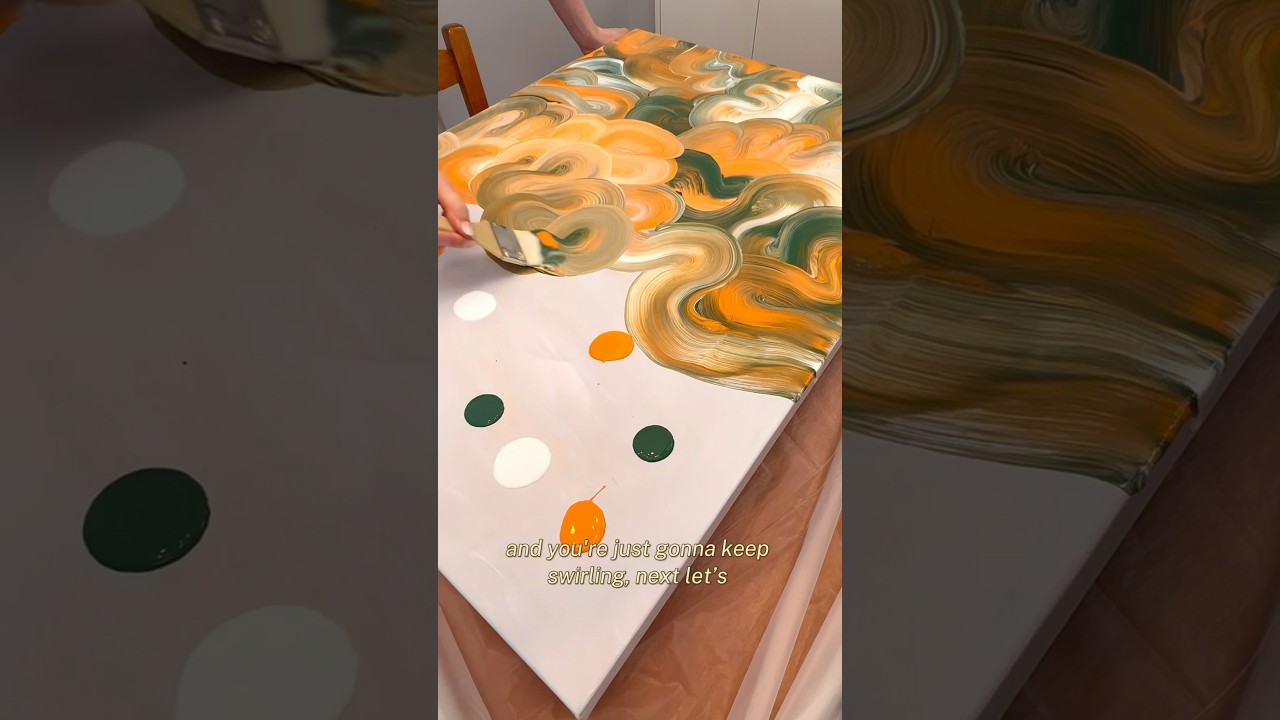 Easy DIY canvas wall art 🎨✨ #easyart #paintingtutorial #canvasart #acrylictutorial