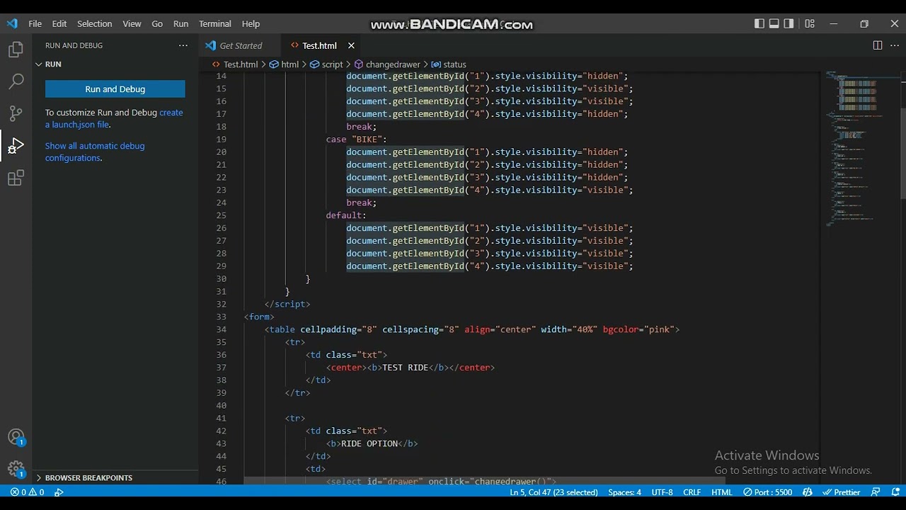 [HTML]Show/Hide Form Elements Using JavaScript