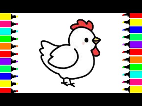 How to draw a Chicken || Chicken drawing easy