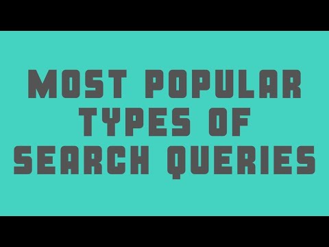 Most Popular Types of Search Queries that Show videos as a Result in Google