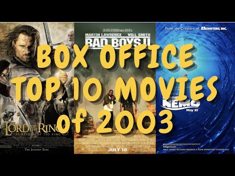 TOP 10 (2003) BOX OFFICE MOVIES. Top 10 by Media Squeak THE LORD OF THE RINGS, FINDING NEMO 💕✌️