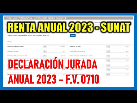 Declaración Jurada Anual 2023 - Formulario Virtual 710 SUNAT