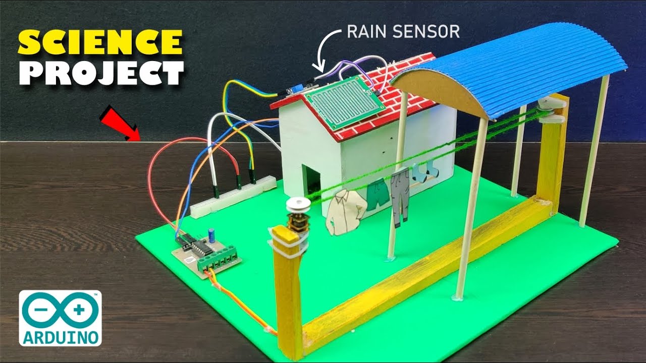 How To Make Automatic Rain Detector Project|| Rain Sensor Clothes Protection System #raindetector 