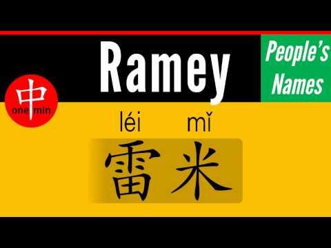 How to Say Your Name RAMEY in Chinese?