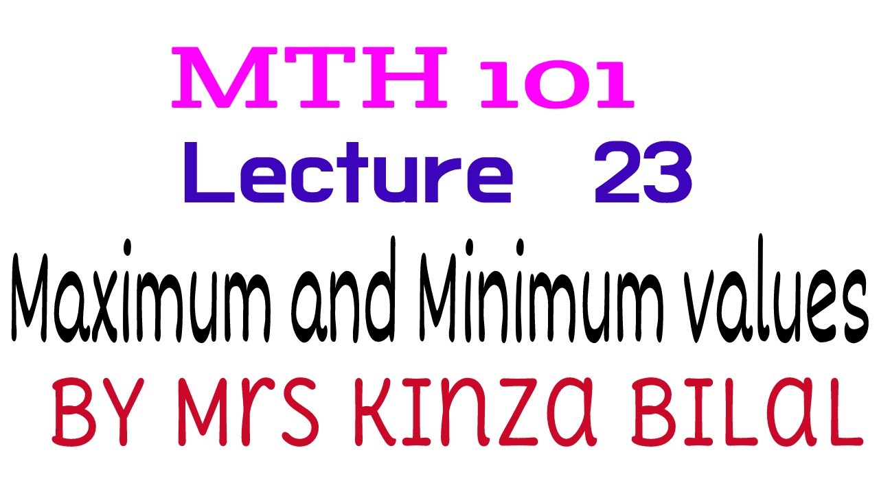 MTH101 Short Lecture 23| Education World| Kinza Bilal