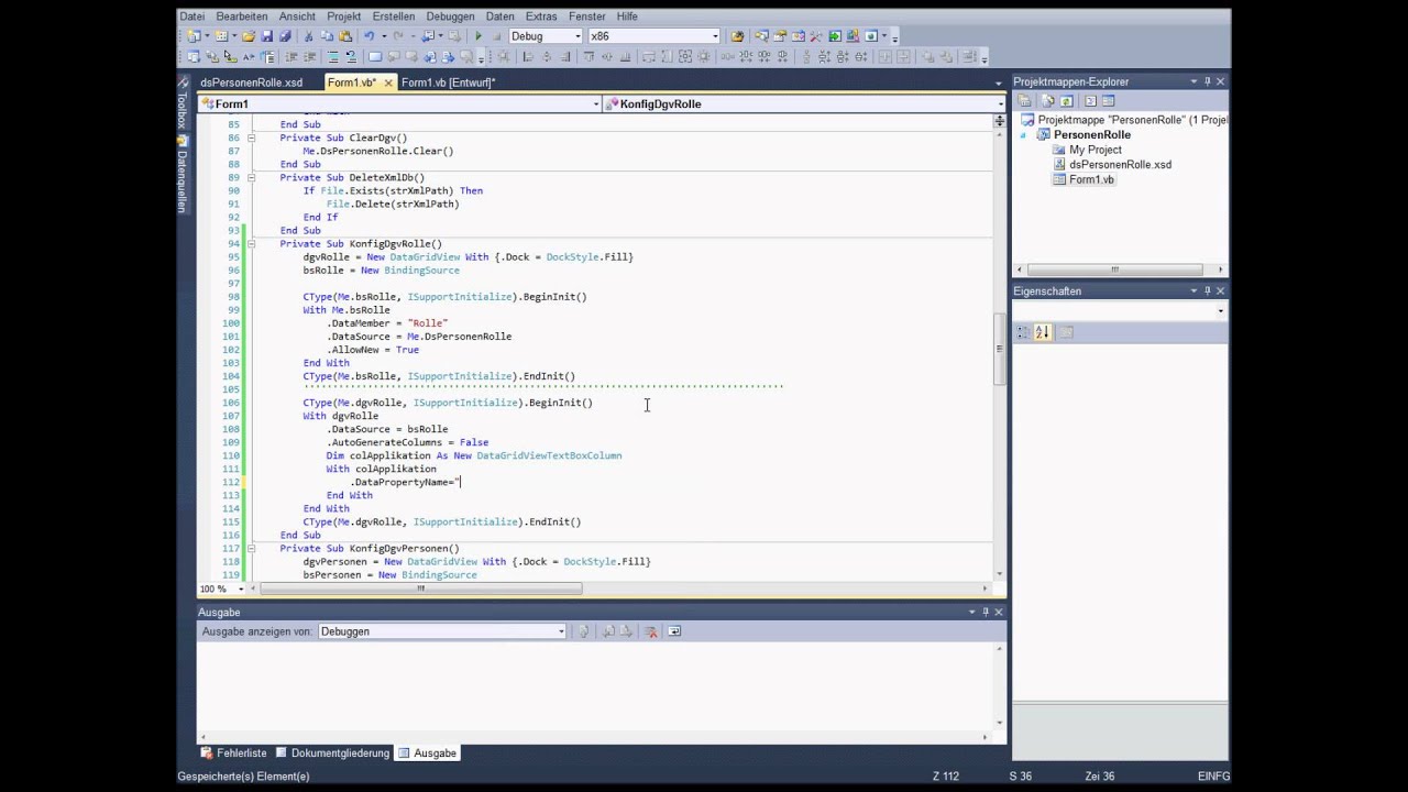 [vb.net] DataGridView with Binding Xml-Database without Designer II