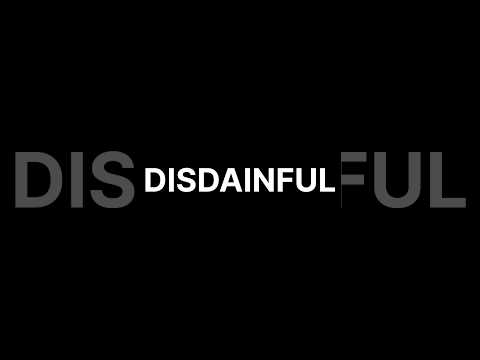 Meaning of disdainful #disdainful #englishwords #englishlearning #vocabulary