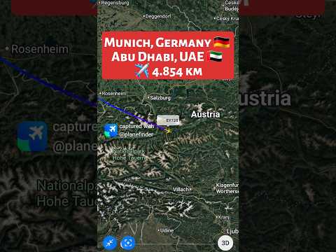 MUNICH, DEUTSCHLAND 🇩🇪 to ABU DHABI, UAE 🇦🇪 ✈️ Flight Route EY128