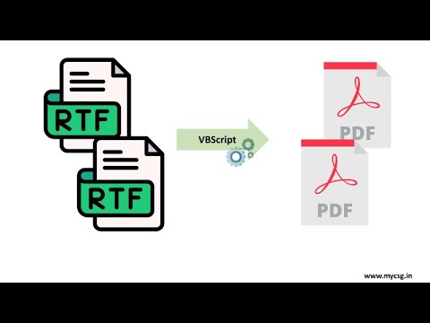 Convert RTF files to PDF files using vbscript