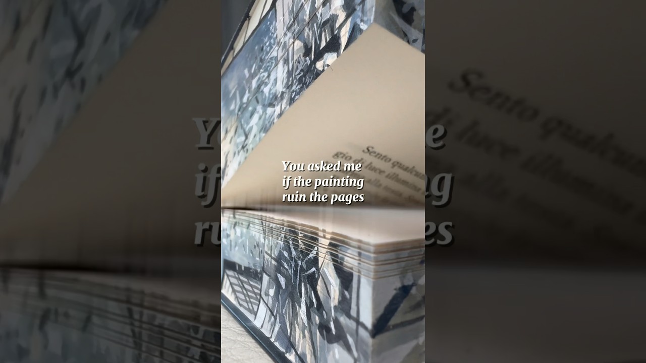 Can painting on the edges of books ruin the pages? #booklover #bookart #artist #watercolorpainting