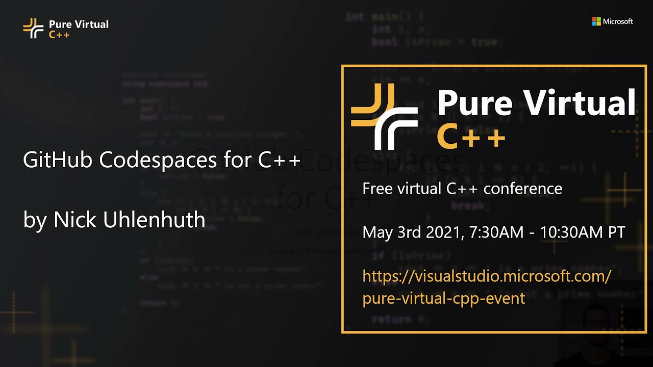 GitHub Codespaces for C++ with Nick Uhlenhuth