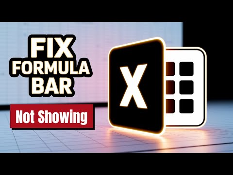 Fix excel formula bar in excel not showing