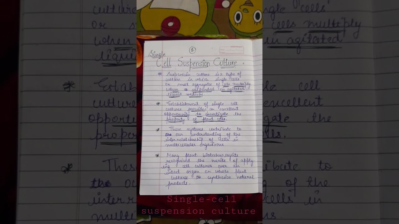 Single - cell suspension  culture 📝notes 📚📖📚📚📙📘