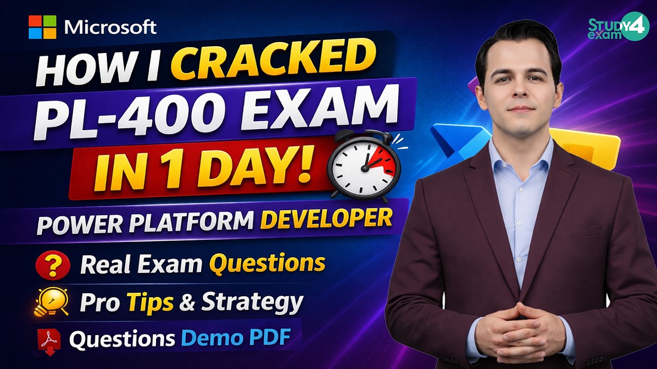 How I Cracked Microsoft PL-400 Exam in 1 Day | Power Platform Developer Exam Questions + Tips + PDF