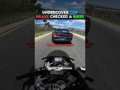 Undercover Cop Car Brake Checks Motorcyclist Causing Road Rage