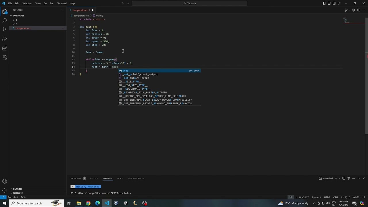 Basic C Tutorial Part 2   Variables & While Loop