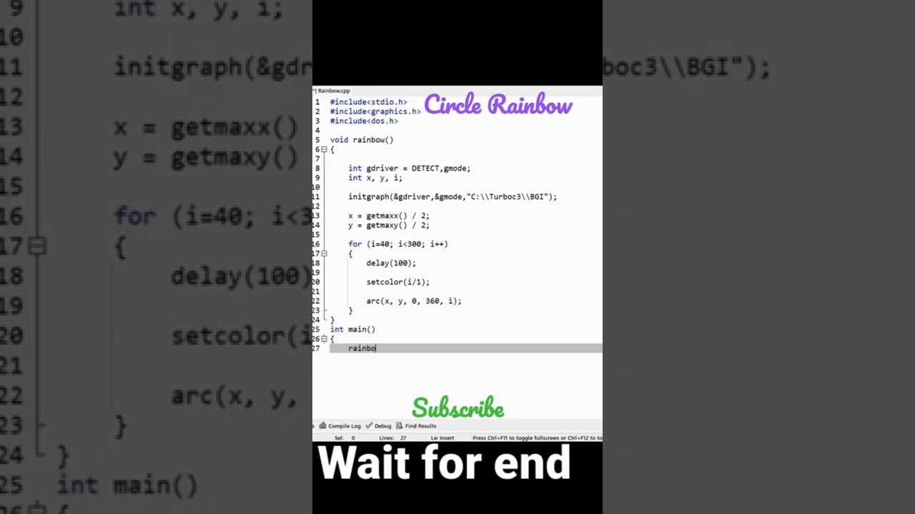 Rainbow in C language || Official coding