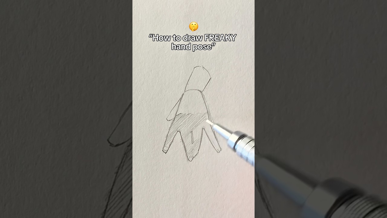 How to draw FREAKY hand pose 🤫