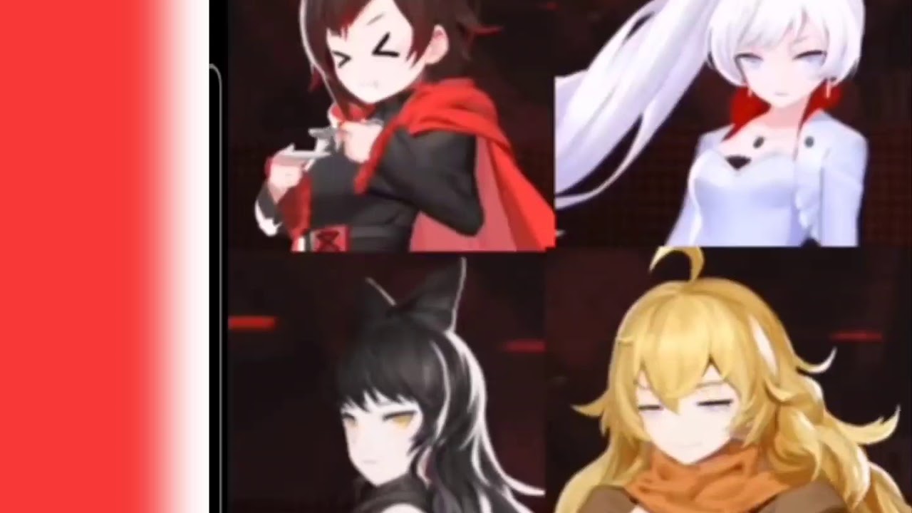 #Rwby ruby and Weiss and blake and yang