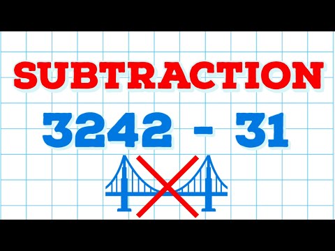 Subtracting 2 digits from 4 digits (without bridging)