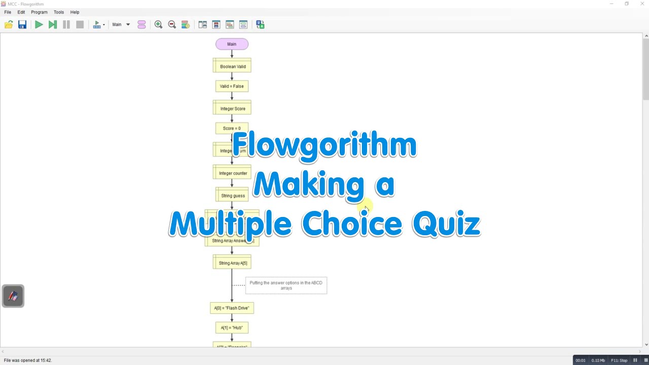 Flowgorithm - Multiple Choice Quiz