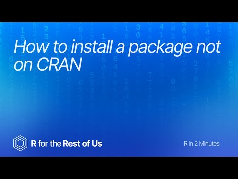 How to install a package not on CRAN