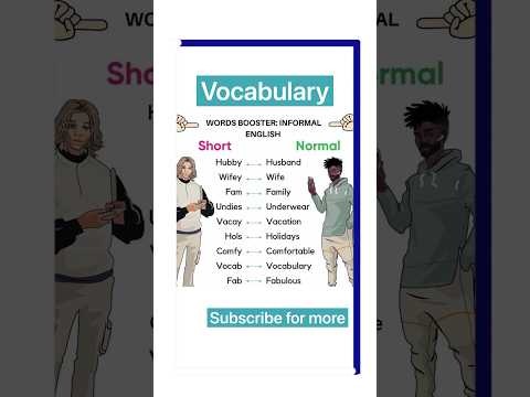 Words booster: Informal English