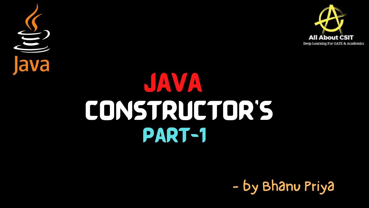Constructors in Java Part 1 | lec 31| Java Tutorials| Bhanupriya